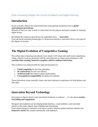 How Innovation Shapes the Future of eSports and Digital Gaming.pdf