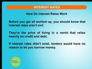 How Interest Rates Work | PPT