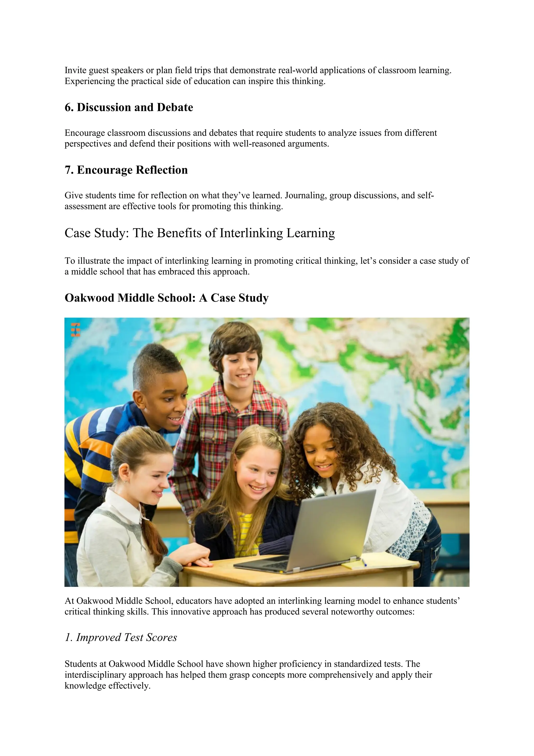 How Interlinking Learning Promotes Critical Thinking In Middle School ...