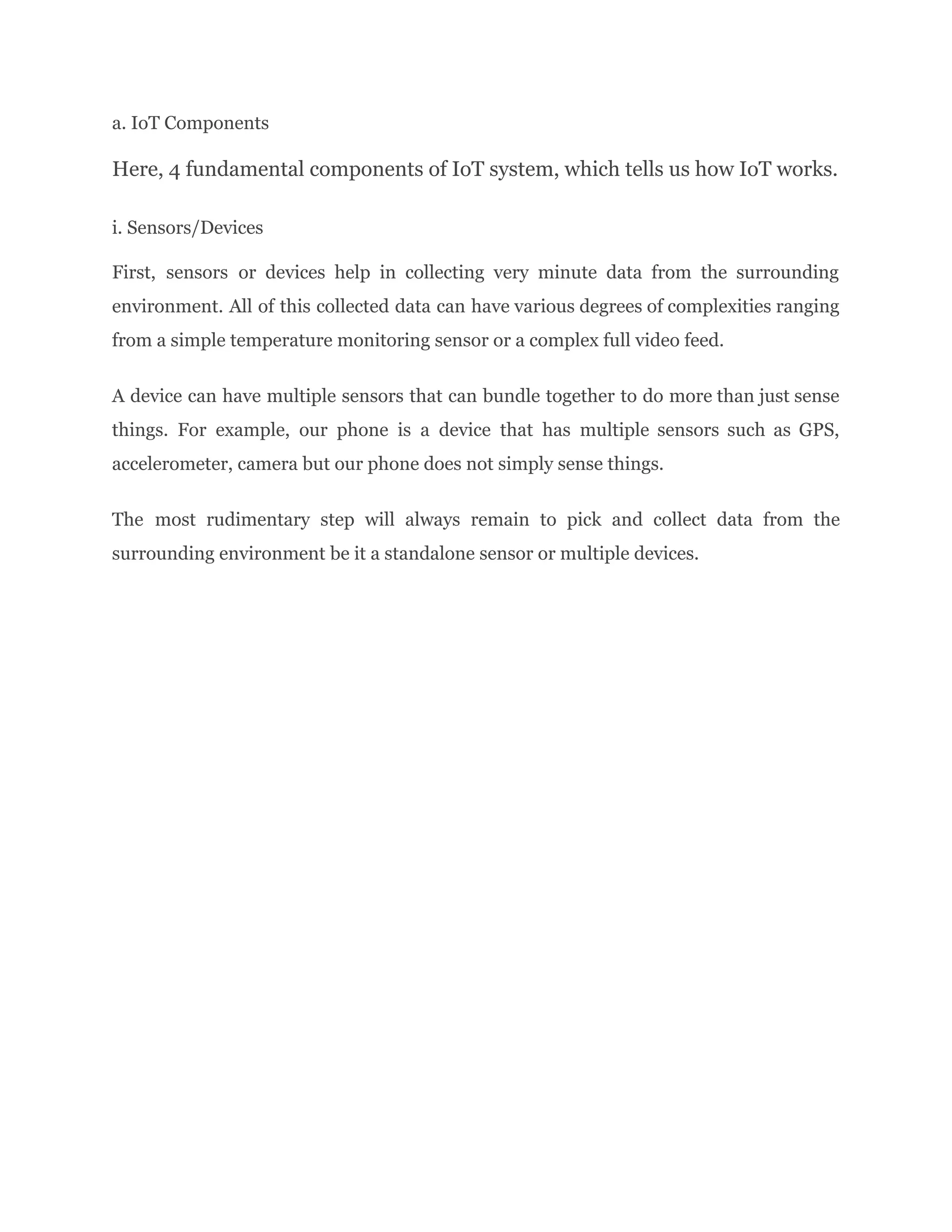 How IoT Works Main Components of System. | PDF