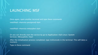 Intimacy with MSF - Metasploit Framework | PPT