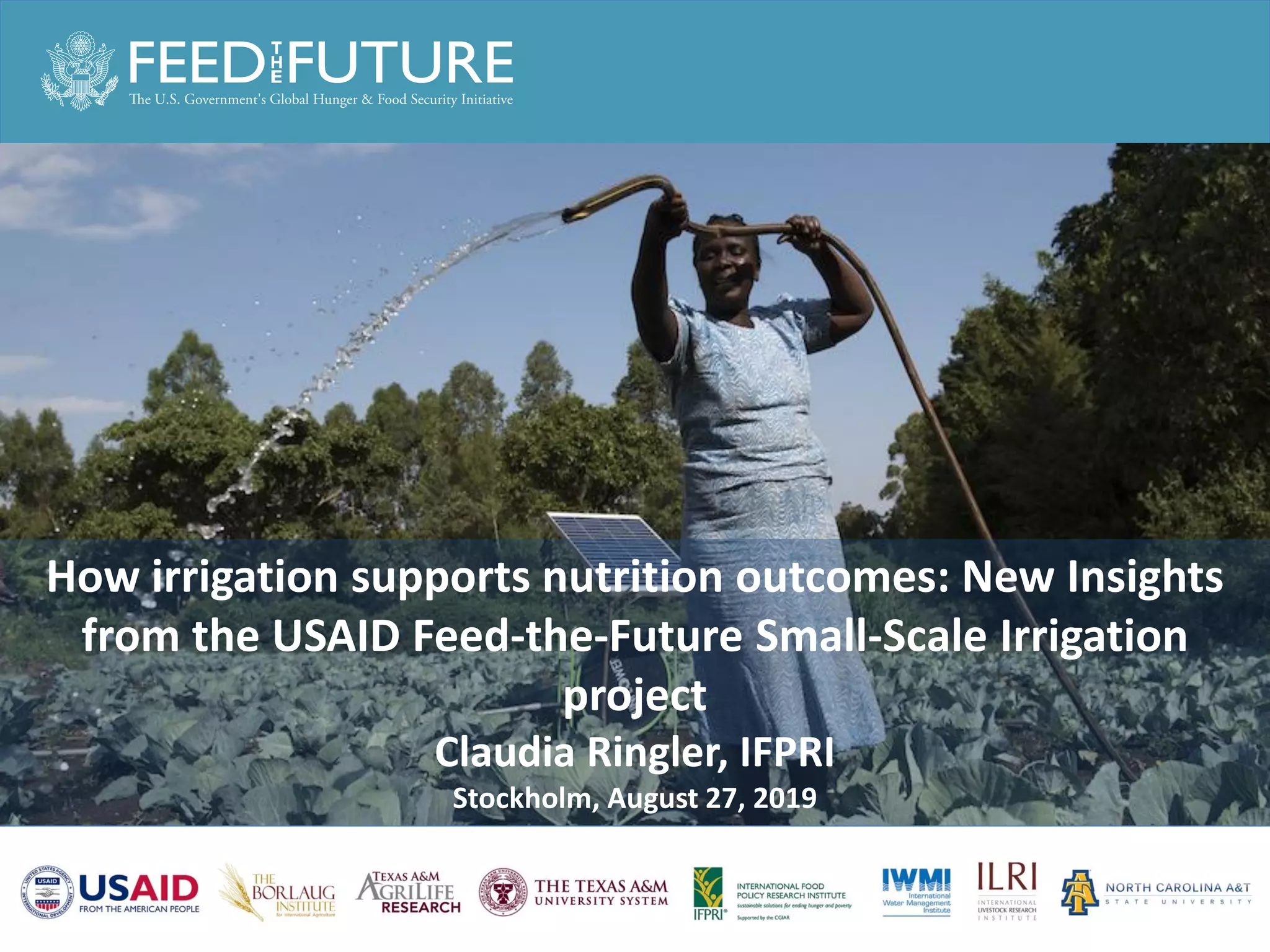 How irrigation supports nutrition outcomes- New Insights from the USAID ...