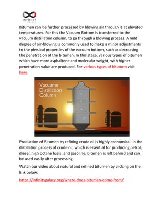 How is bitumen produced? | PDF
