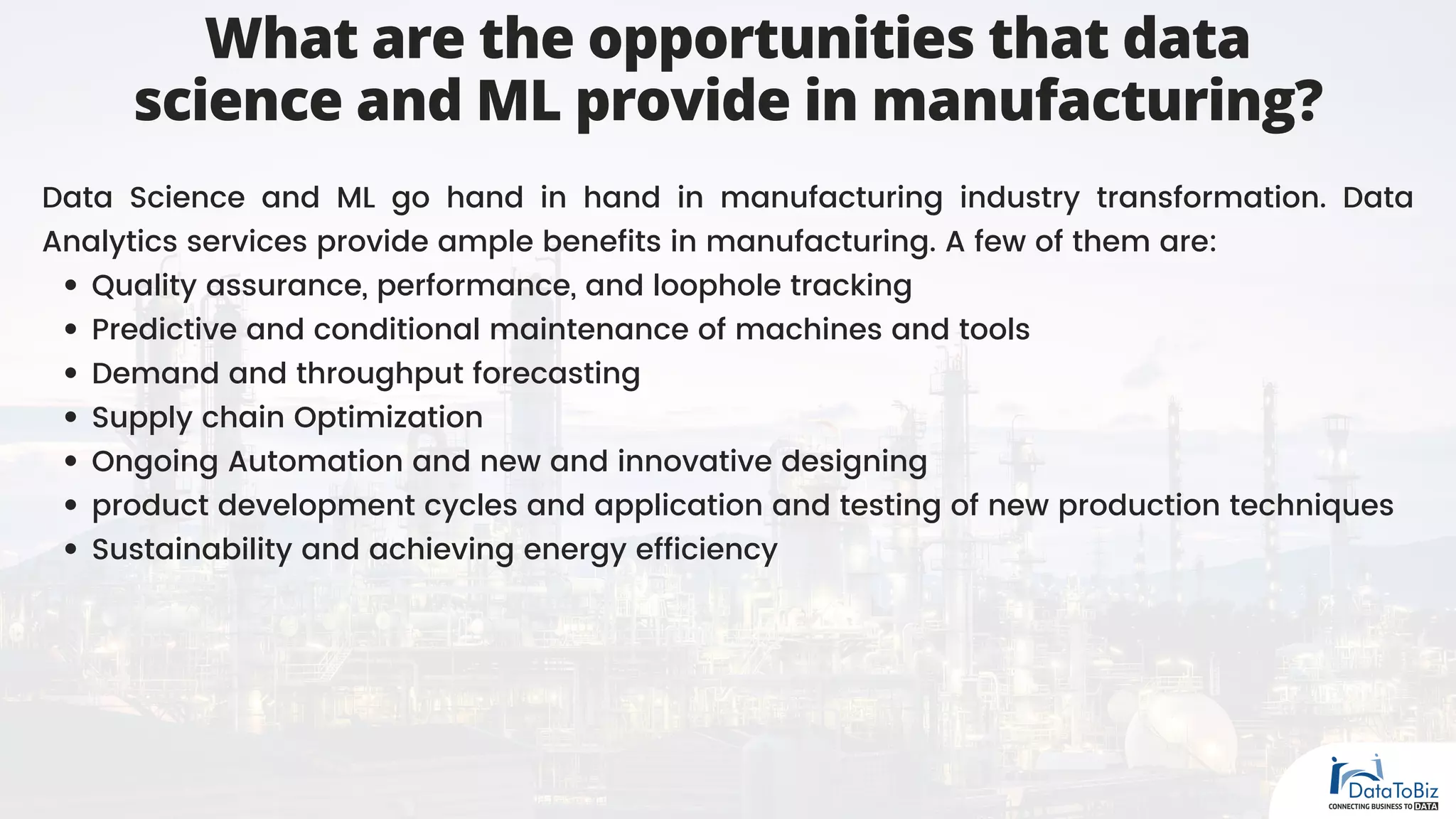 How is Data Science Shaping the Manufacturing Industry? | PDF