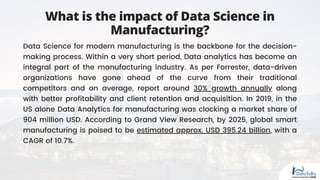 How is Data Science Shaping the Manufacturing Industry? | PDF