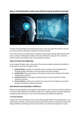 How is fraud detection made easy with the help of machine learning.pdf