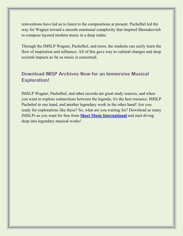 How is IMSLP Wagner Connected with Pachelbel & Shostakovich.pdf