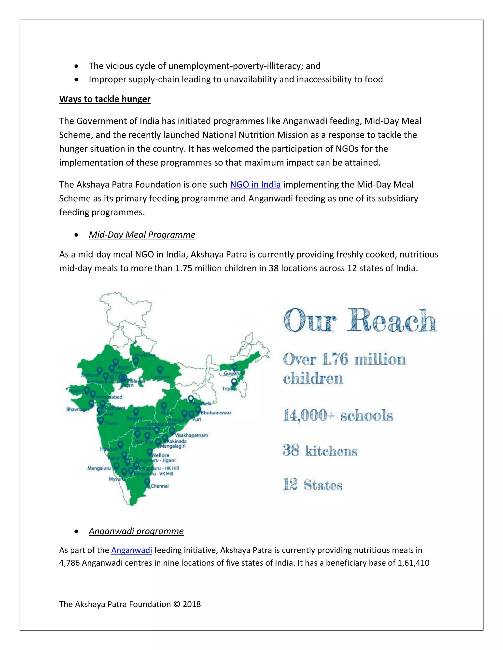 How is india countering the hunger issue | PDF