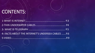 How is internet connected between continents | PPTX