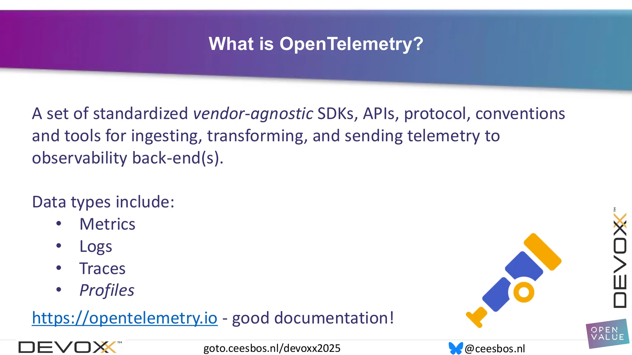 How I solved production issues with OpenTelemetry - Devoxx 2025 | PDF