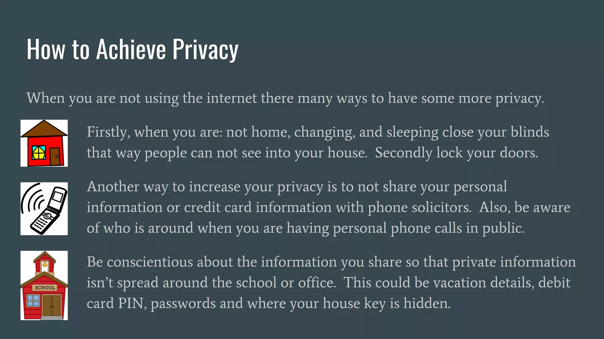 How is personal privacy achieved | PPT