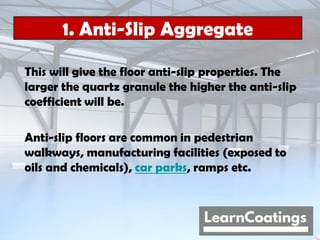 Five ways you can use quartz sand in epoxy floors | PDF