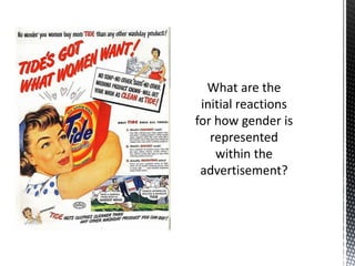 How is representation used within the Tide advertisement | PPT