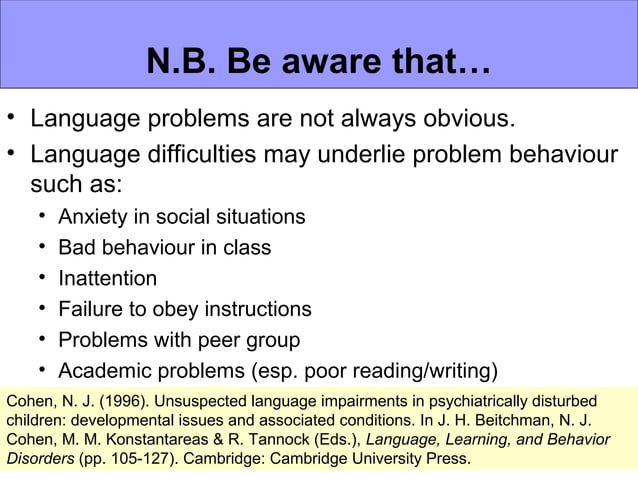 How is specific language impairment identified? | PPT | Brain and Nervous System Disorders ...