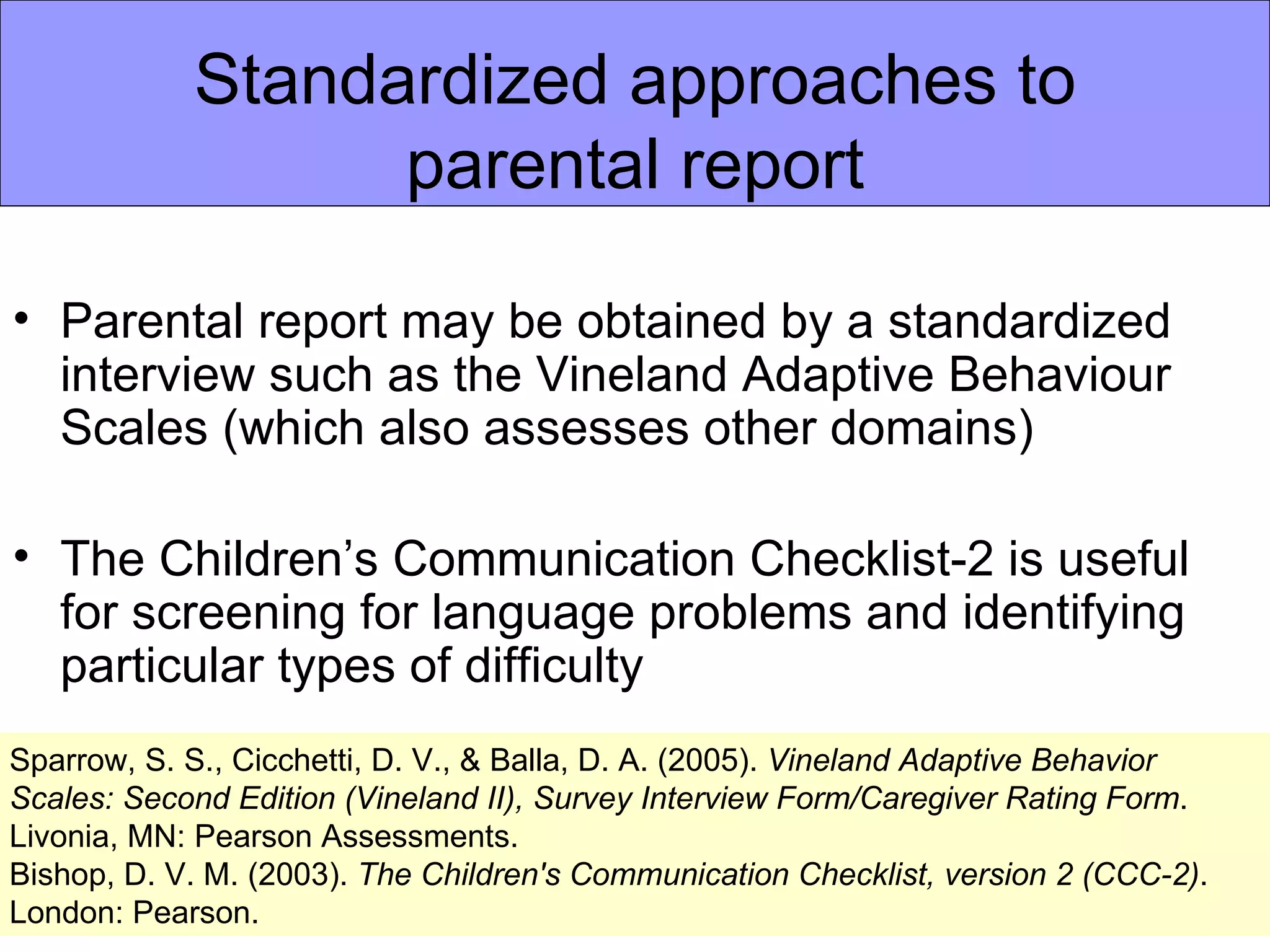How is specific language impairment identified | PPT
