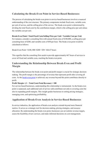 How is the Break-even Point in Service-based Businesses Calculated.pdf