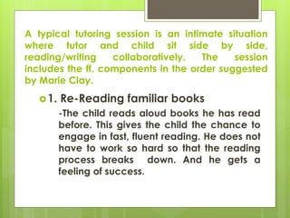 How is the reading recovery session conducted | PPTX | Education