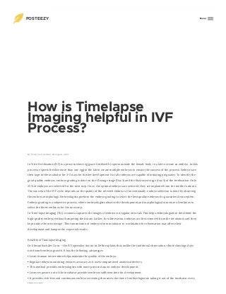 How is timelapse imaging helpful in ivf process
