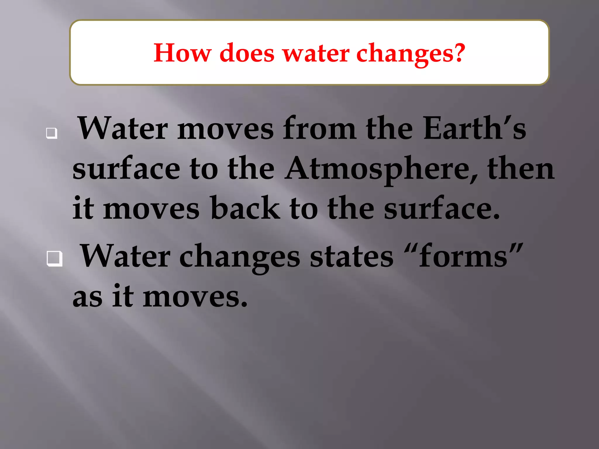 How is water recycled a | PPT