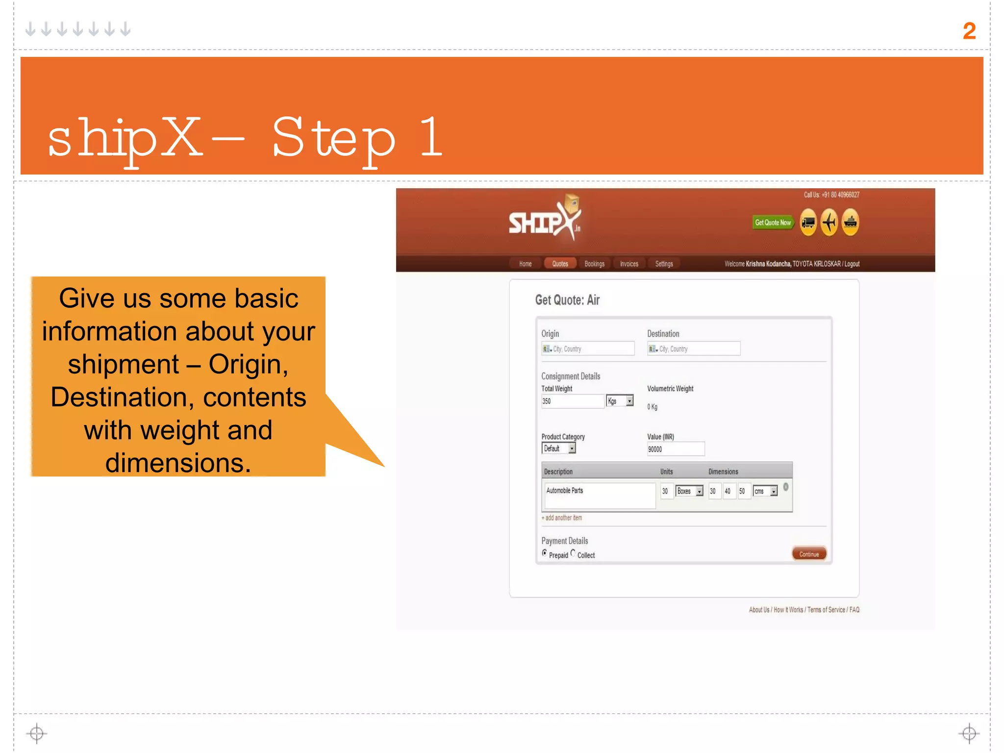 shipX - How it works | PPT