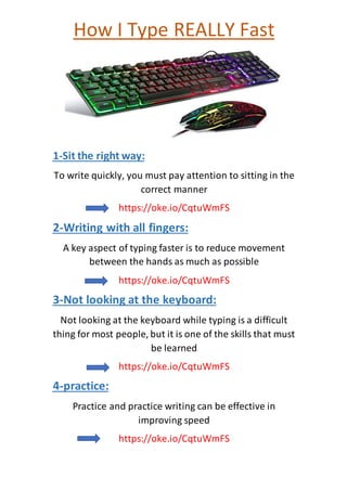 How i type really fast | DOCX