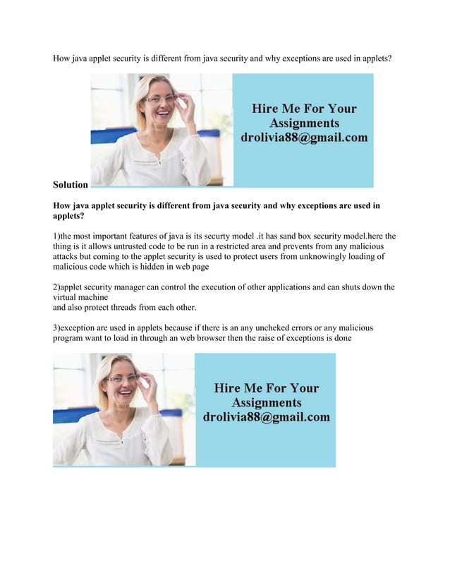 How java applet security is different from java security and why excep.docx