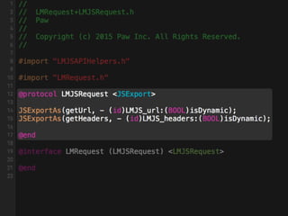 Paw + JavaScript Core Framework | PPT