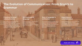 how language evolved through the time and the role of technology in the ...