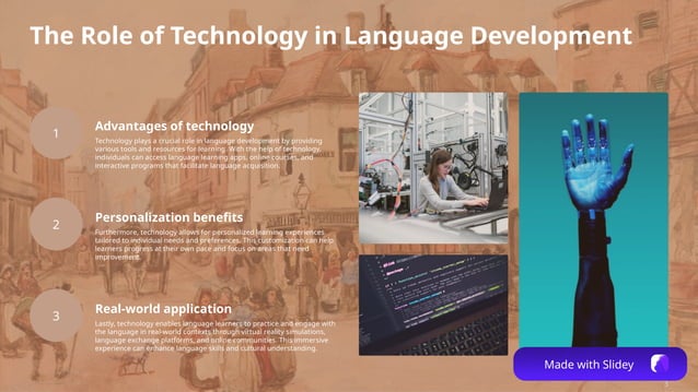 how language evolved through the time and the role of technology in the ...