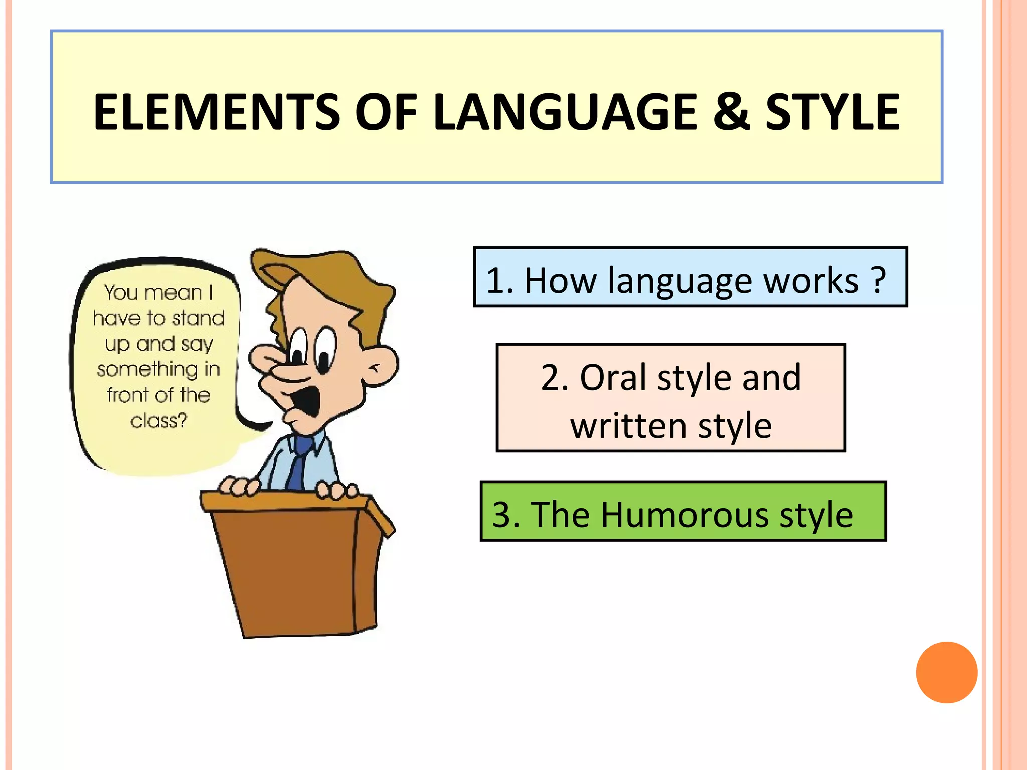 elements of language &style | PPT