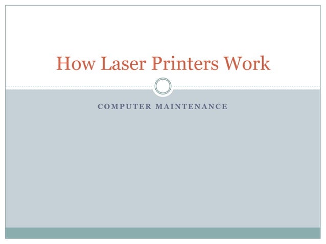 How laser printers work | PPTX