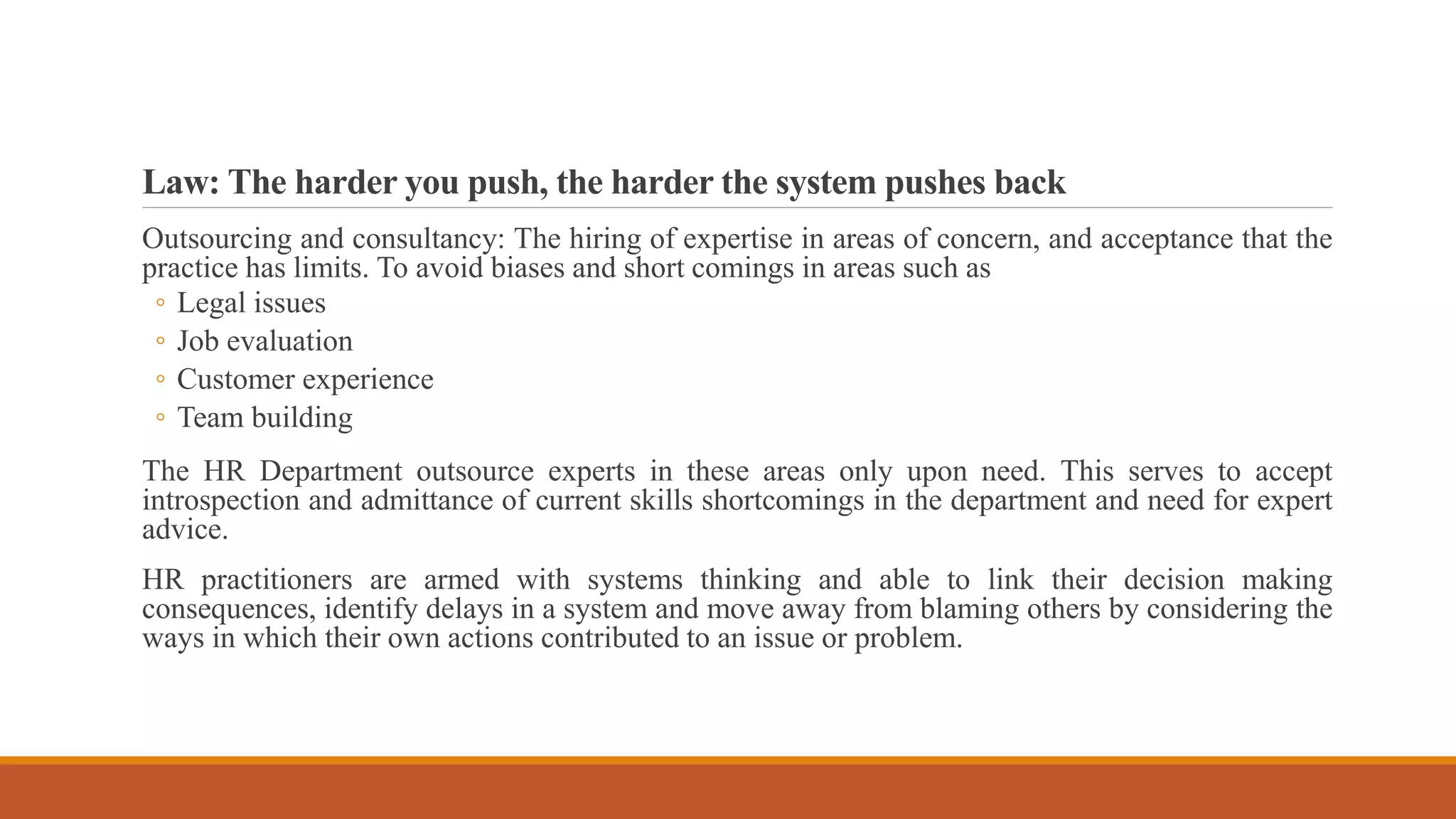 How laws of systems thinking shaped hr practice | PPT