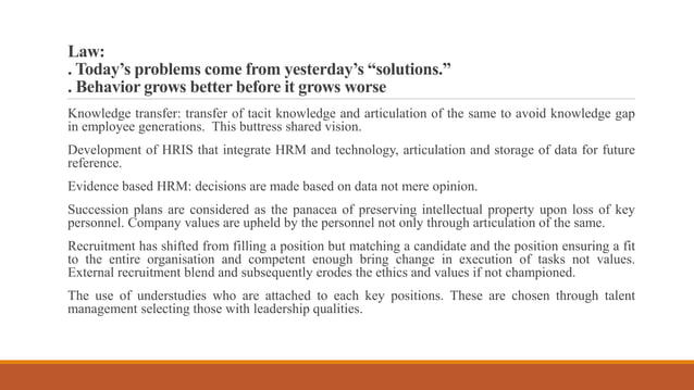 How laws of systems thinking shaped hr practice | PPT