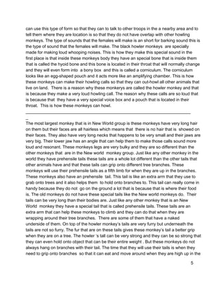 Howler monkey report | PDF