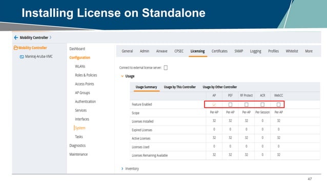 Como funcionan las licencias en ArubaOS8 | PDF