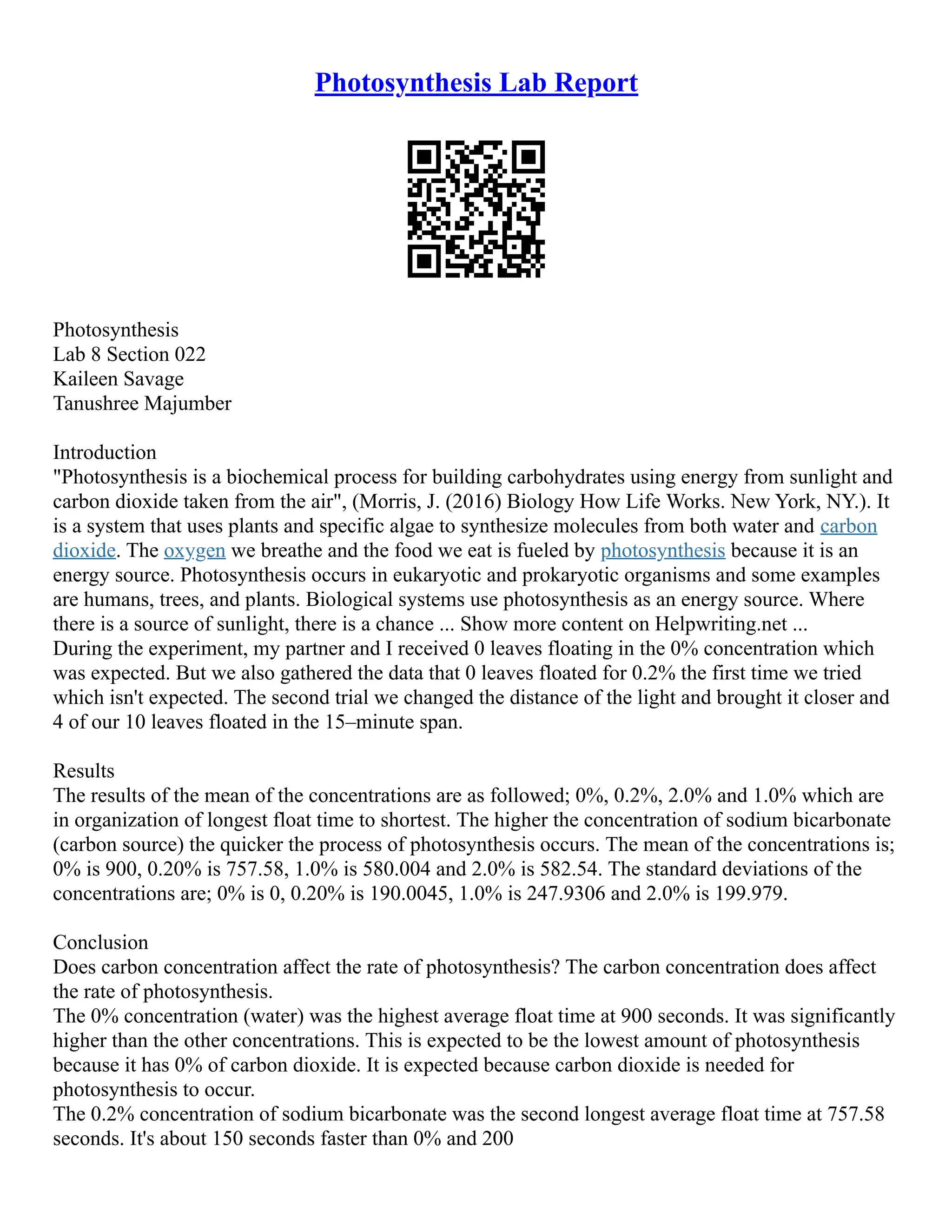 How Light Intensity Affect Photosynthesis | PDF