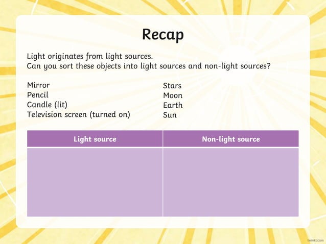 How Light Travels.ppt - Year 6 science presentation | PPT | Physics ...