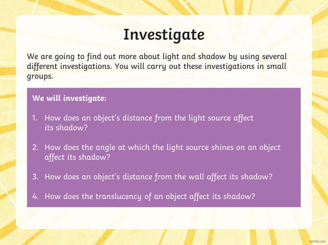 How Light Travels.ppt - Year 6 science presentation | PPT | Physics ...