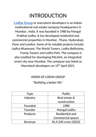 How Lodha become A Luxury Housing Symbol | DOCX
