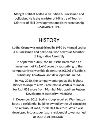 How Lodha become A Luxury Housing Symbol | DOCX
