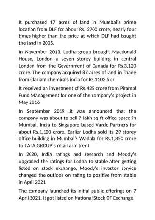 How Lodha become A Luxury Housing Symbol | DOCX
