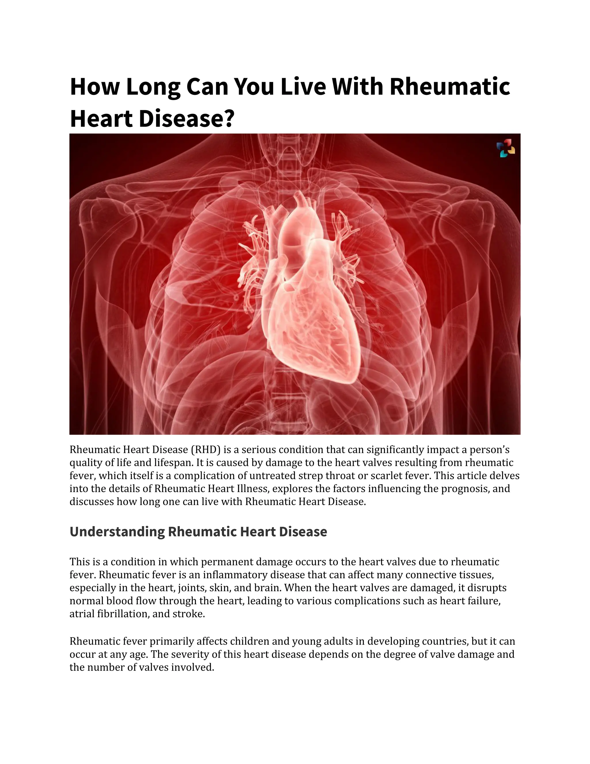 Rheumatic Heart Disease (RHD): Symptoms, Treatment, and Tips | The ...