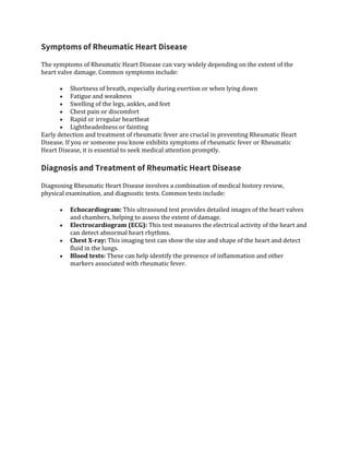 Rheumatic Heart Disease (RHD): Symptoms, Treatment, and Tips | The ...