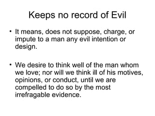 How love does not behave | PPT