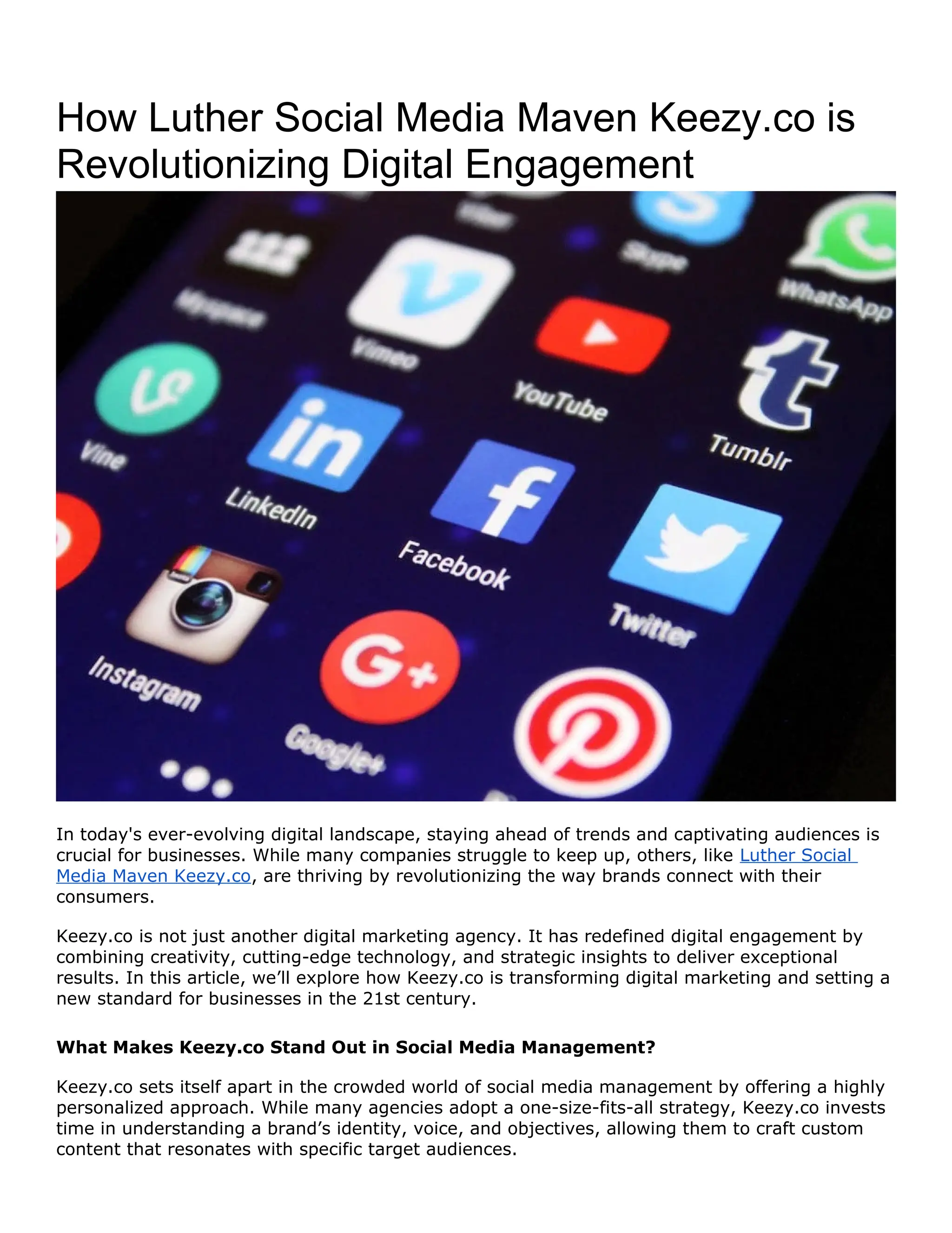 How Luther Social Media Maven Keezy.docx