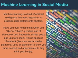 How Machine Learning Influences Social Media | PDF