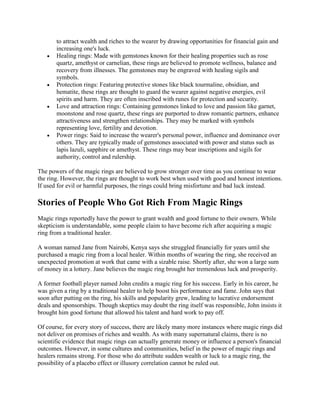 How Magic Rings From Traditional Healers Make You Rich. +27739970300 | DOCX