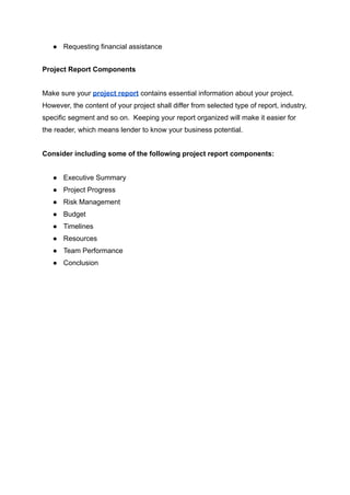 How Make A Project Report | PDF