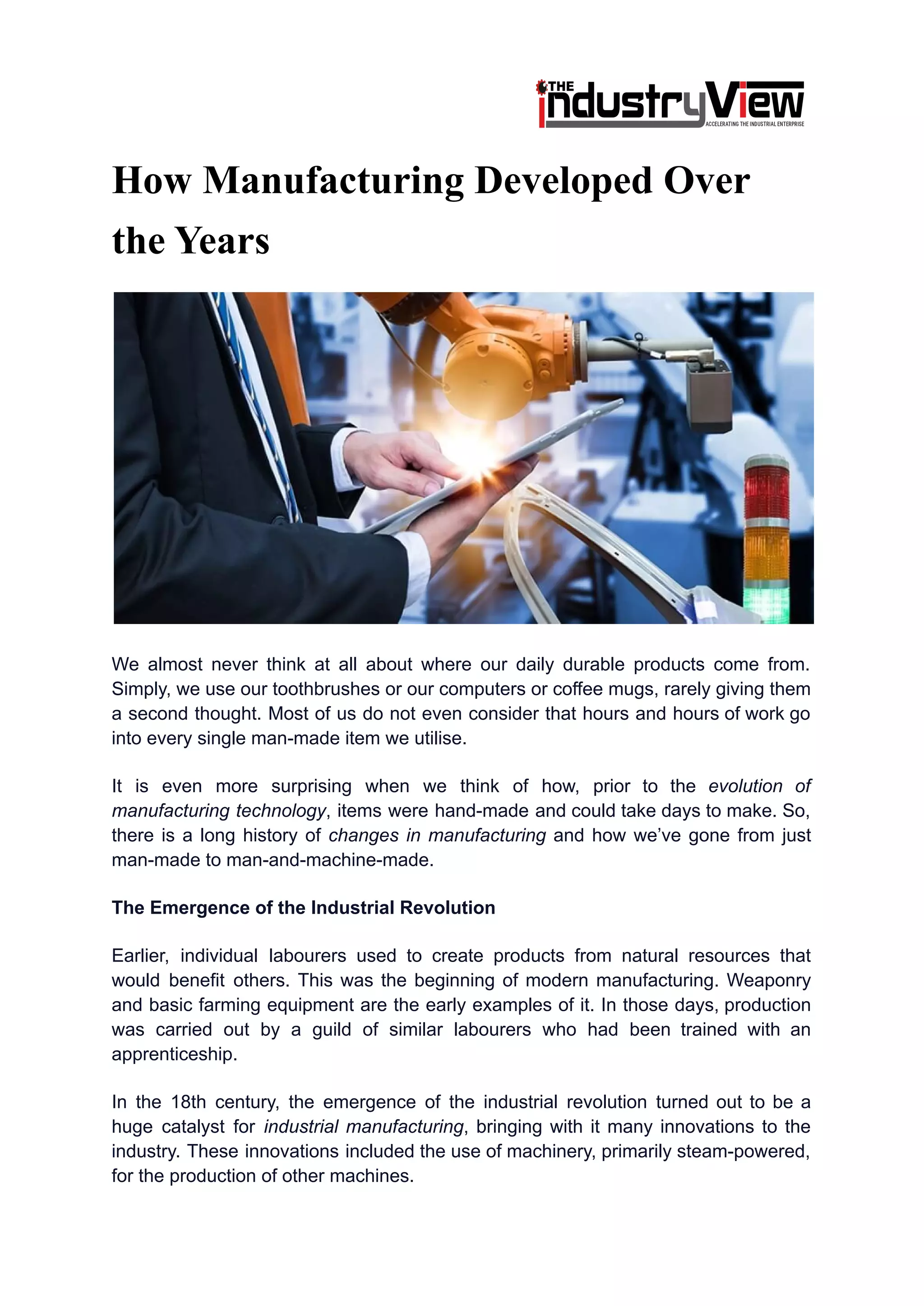 How Manufacturing Developed Over the Years.pdf