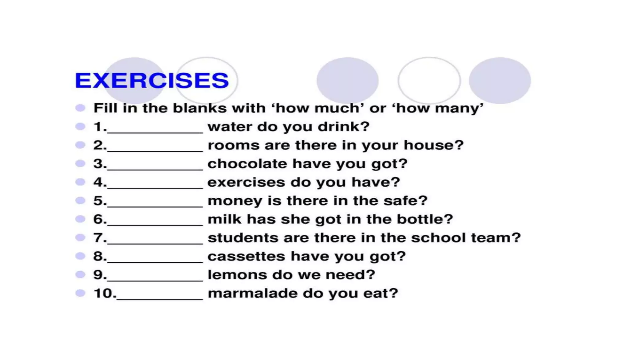 How many - how much | PPT